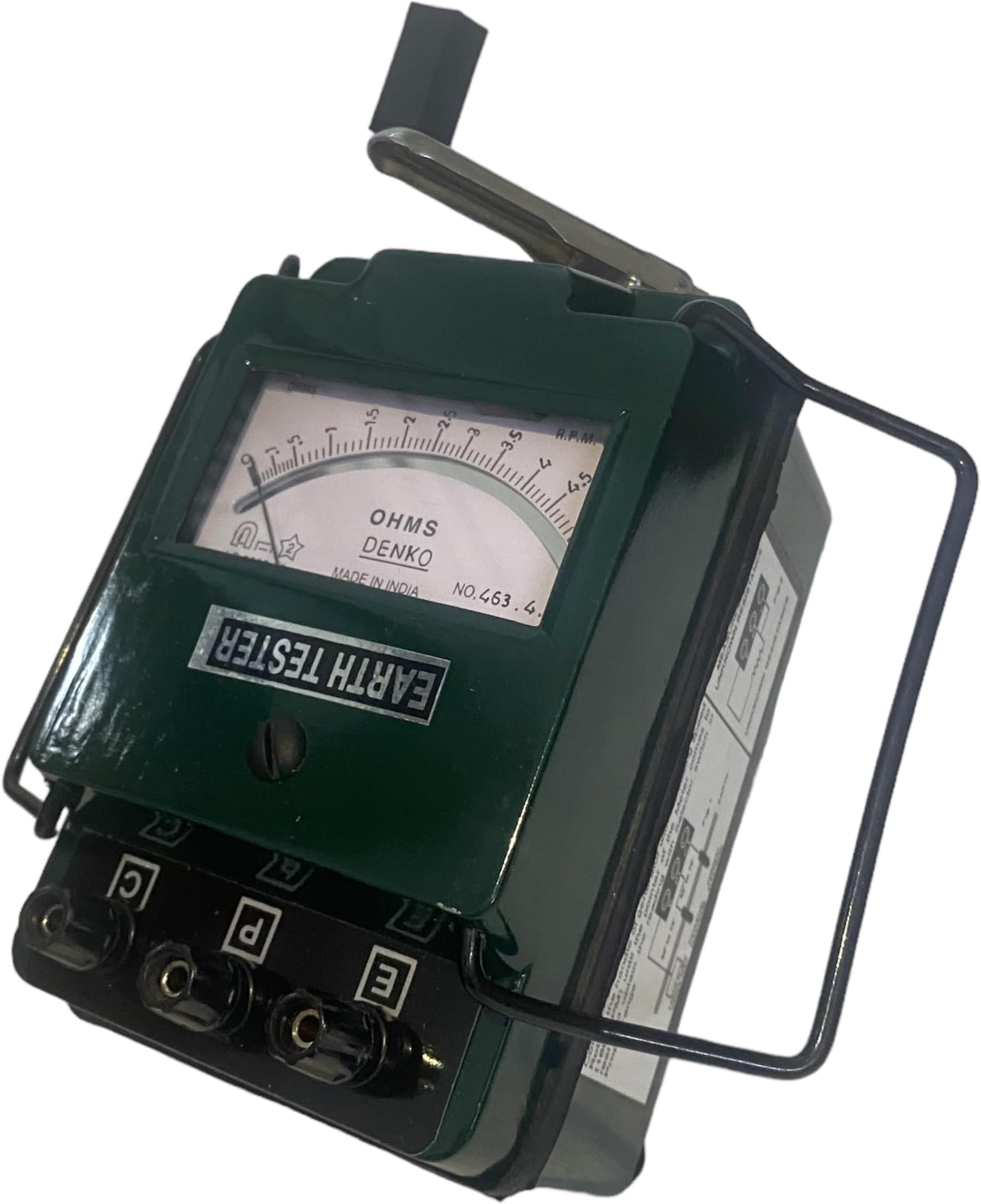 DENKO Earth Tester/Ground Resistance Tester O-5 Ohm Analog Earth Ground ...