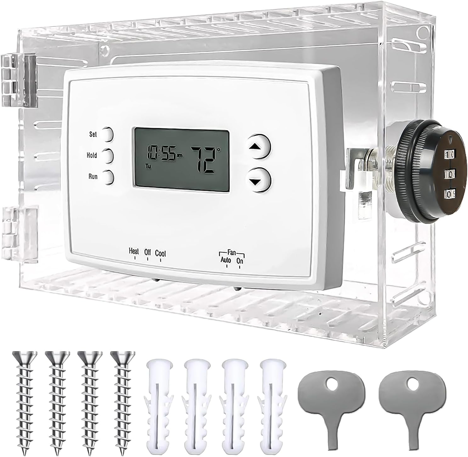 Amazon.com: Universal Thermostat Lock Box, Large Thermostat Cover with ...