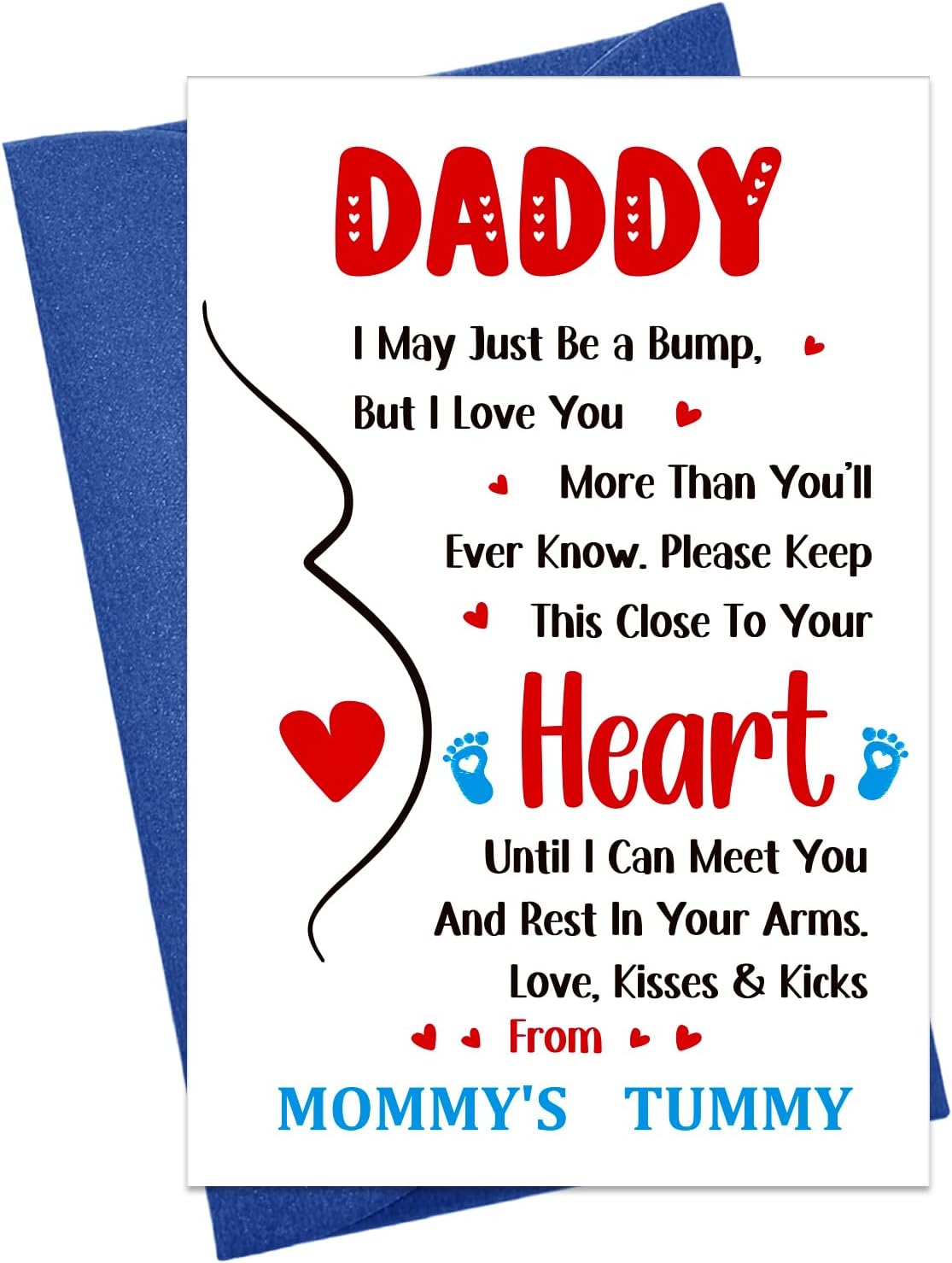 Amazon.com : D4DREAM Funny First Fathers Day Card for Dad from Daughter ...