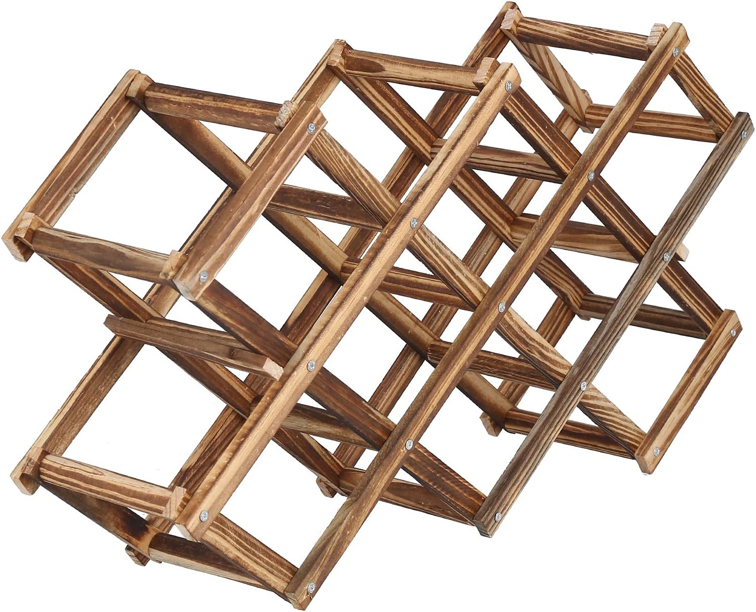 HERCHR Wooden Wine Rack,Wine Racks Countertop 10 Bottle Wine Rack ...