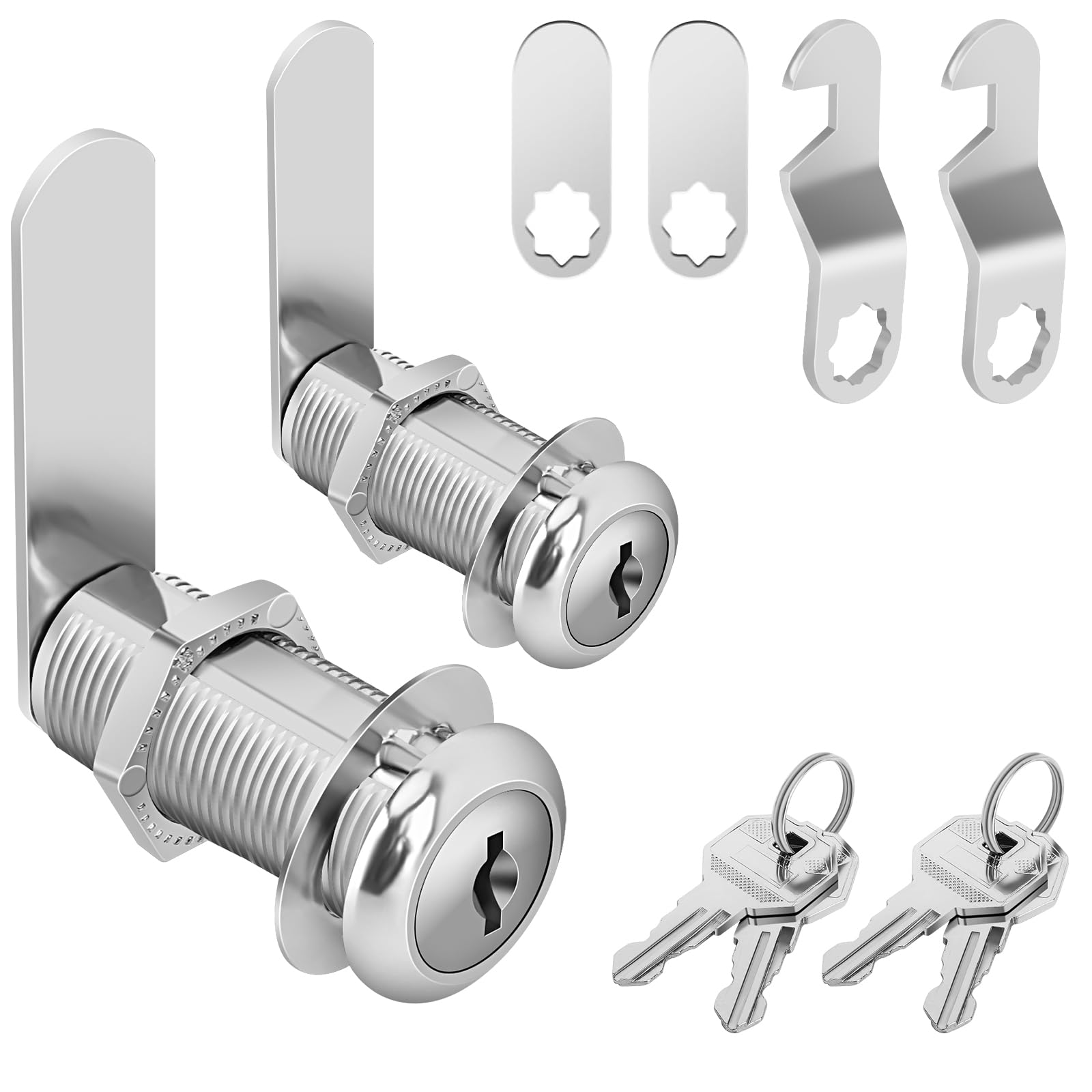 Pertinel 1-1/2" Cam Lock Keyed Different Cabinet Locks with Keys Secure ...