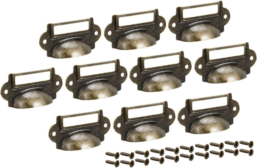 Saim Brass Handles, Antique Drawer Label Pulls Cabinet Frame Handle ...