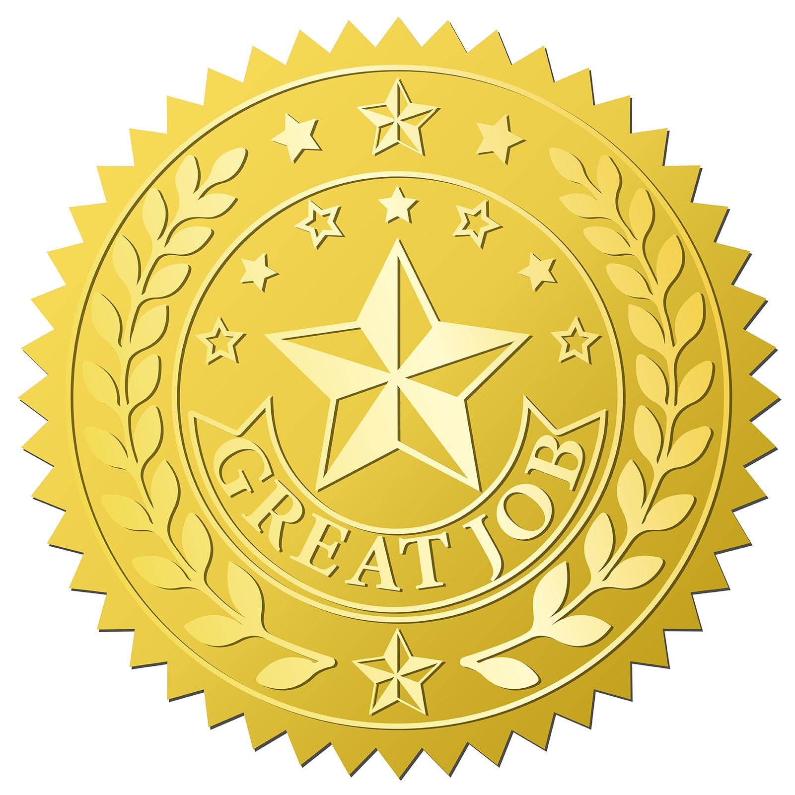 Amazon.com : CRASPIRE 408Pcs Great Job Star Gold Foil Embossed Stickers ...