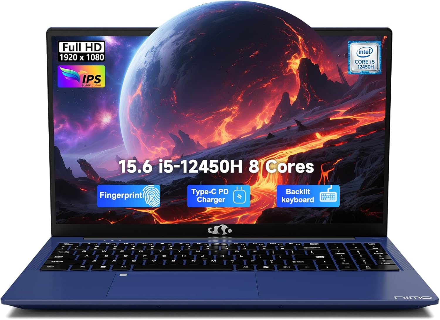 Amazon.com: NIMO 15.6" FHD lPS-Business-Laptop, 8 Cores Intel i5-12450H ...