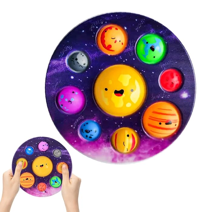 Buy Matchone Solar System Dimple Fidget Toys, Simple Planet Dimple ...