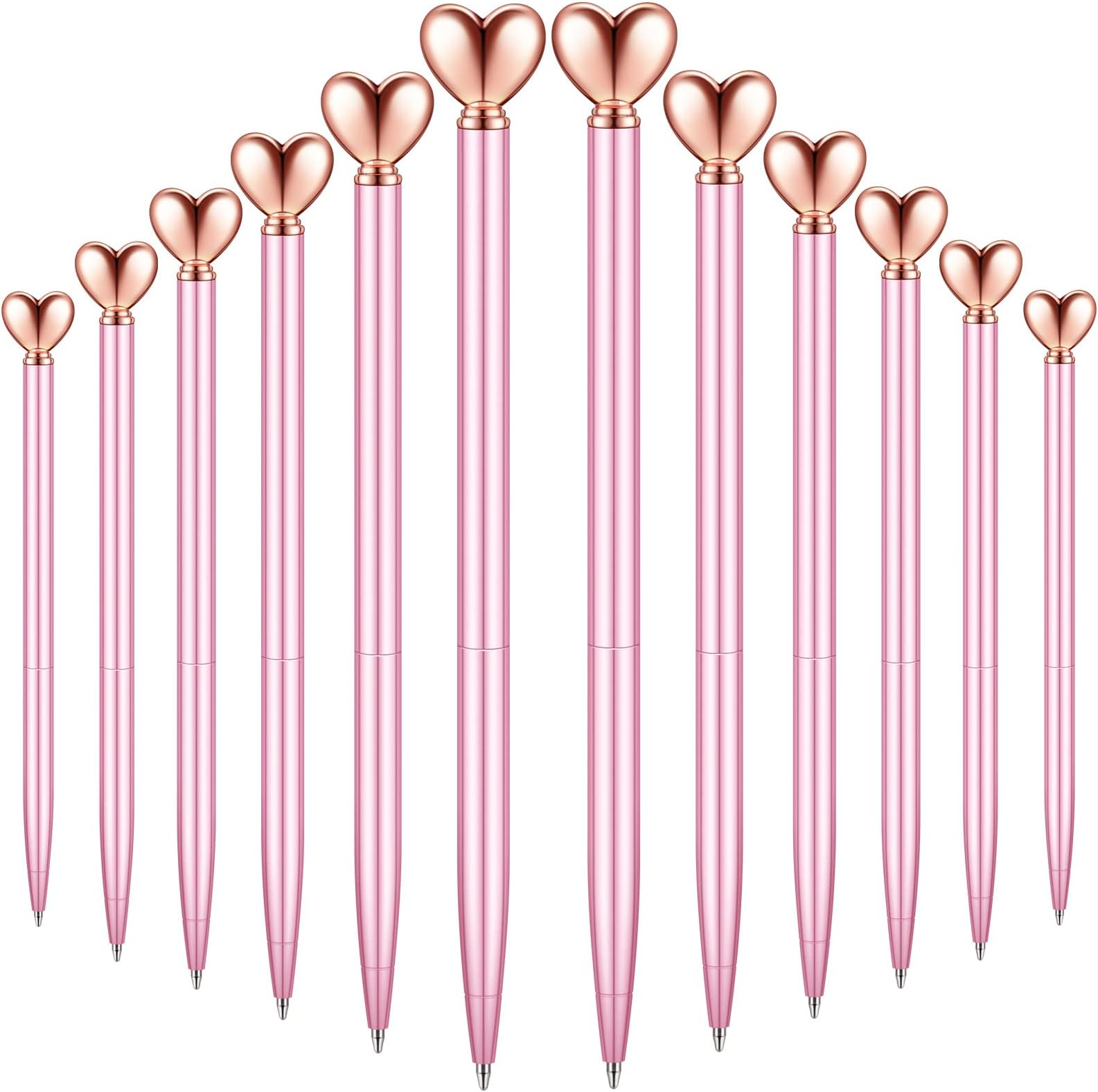 Amazon.com : Valentine's Day Heart Shaped Ballpoint Pens Retractable ...