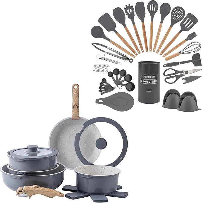 Amazon.com: Country Kitchen Cookware and COmplete Kitchen Utensils and ...