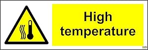 Warning Signs High Temperature Safety Sign - Self Adhesive Sticker ...