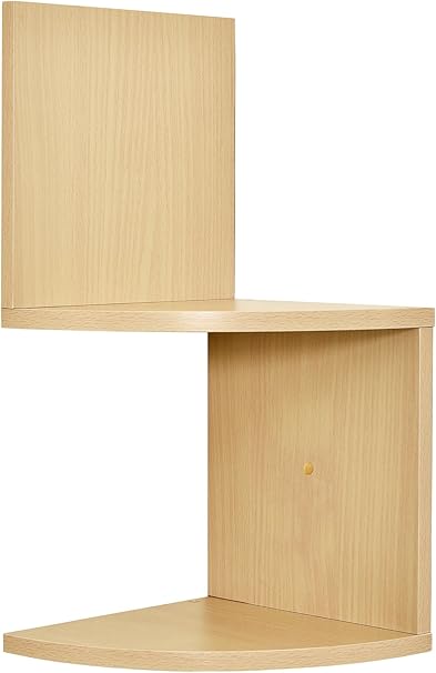 Amazon.com: Corner Shelf, Greenco Modern Design 2 Tier Floating Shelves ...