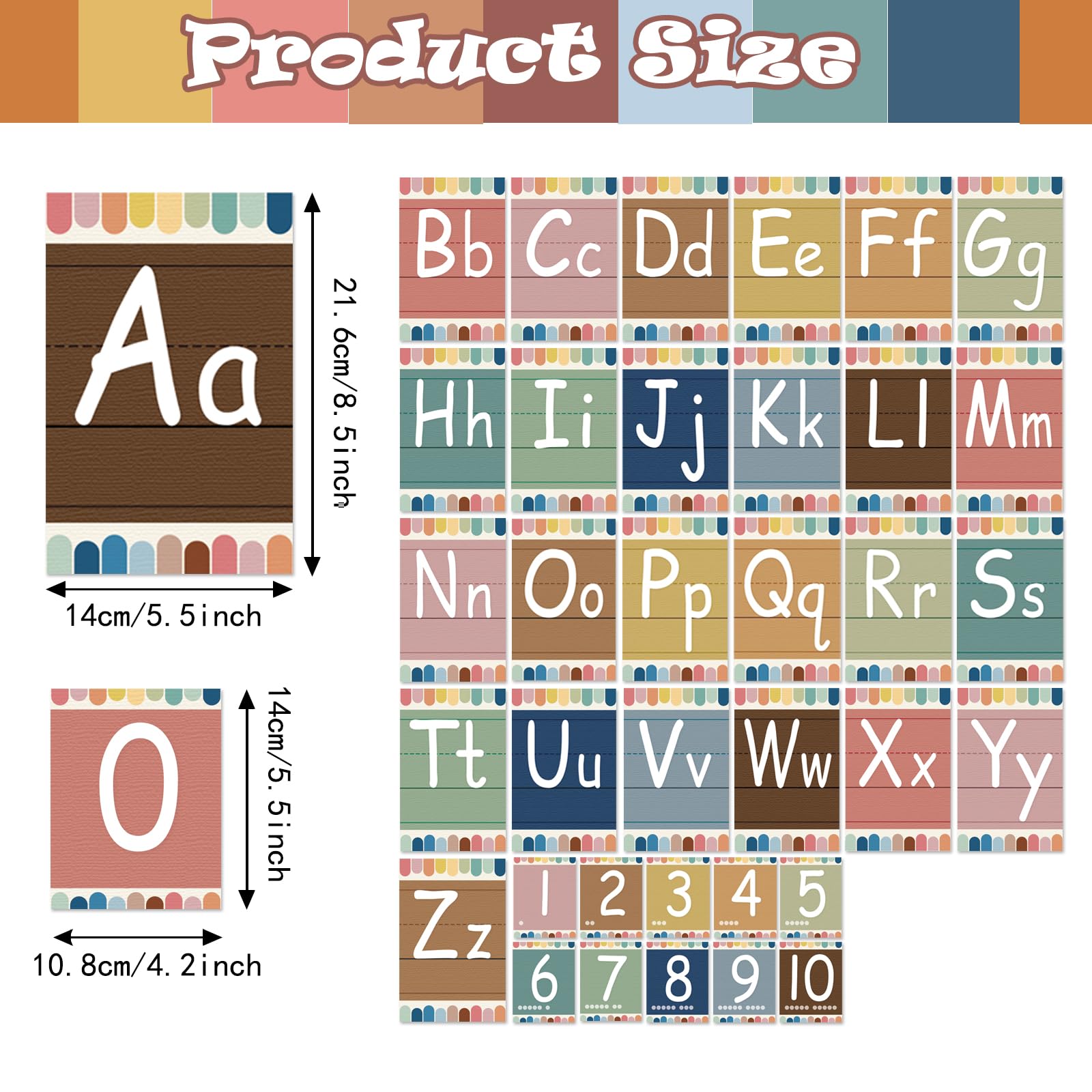 Bulletin Board Letters – ABC Alphabet Poster Classroom Decorating Set ...