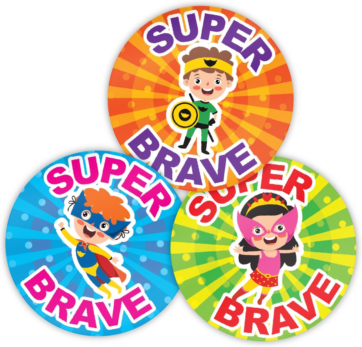 Stone Melon School Reward Stickers 144 I was Brave Today Superhero ...