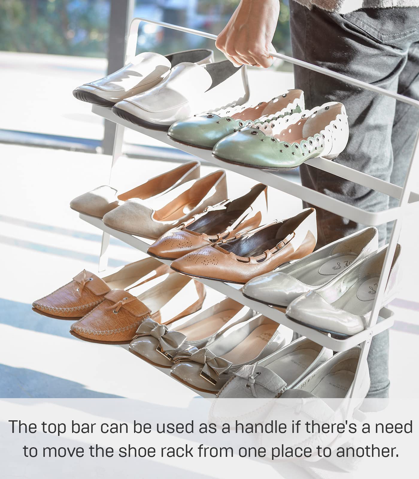 Snapklik.com : YAMAZAKI Home Tower Compact Modern Metal Shoe Rack