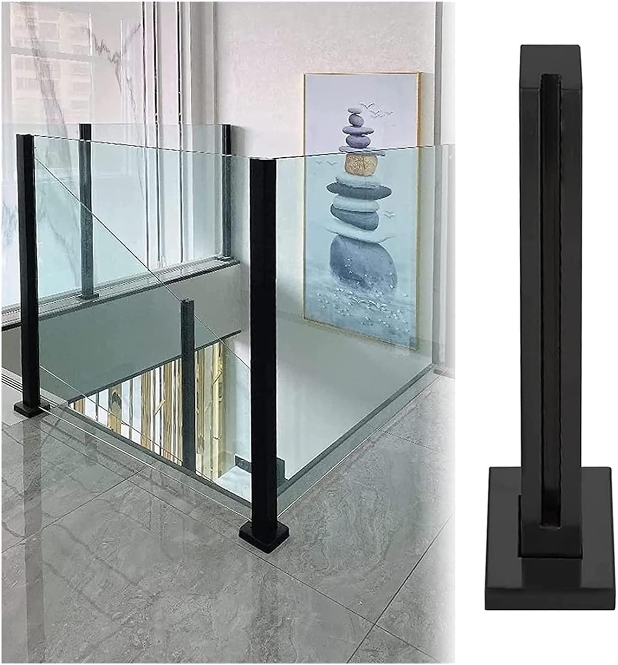 Amazon.com: Glass Balustrade Post, Stainless Steel Balustrade Glass ...