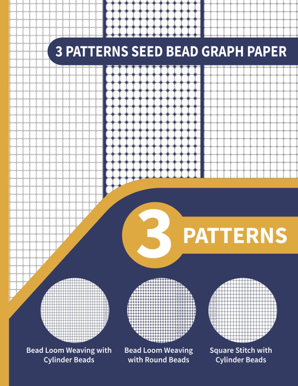 Buy 3 Patterns Seed Bead Graph Paper: Bead Loom Weaving with Cylinder ...