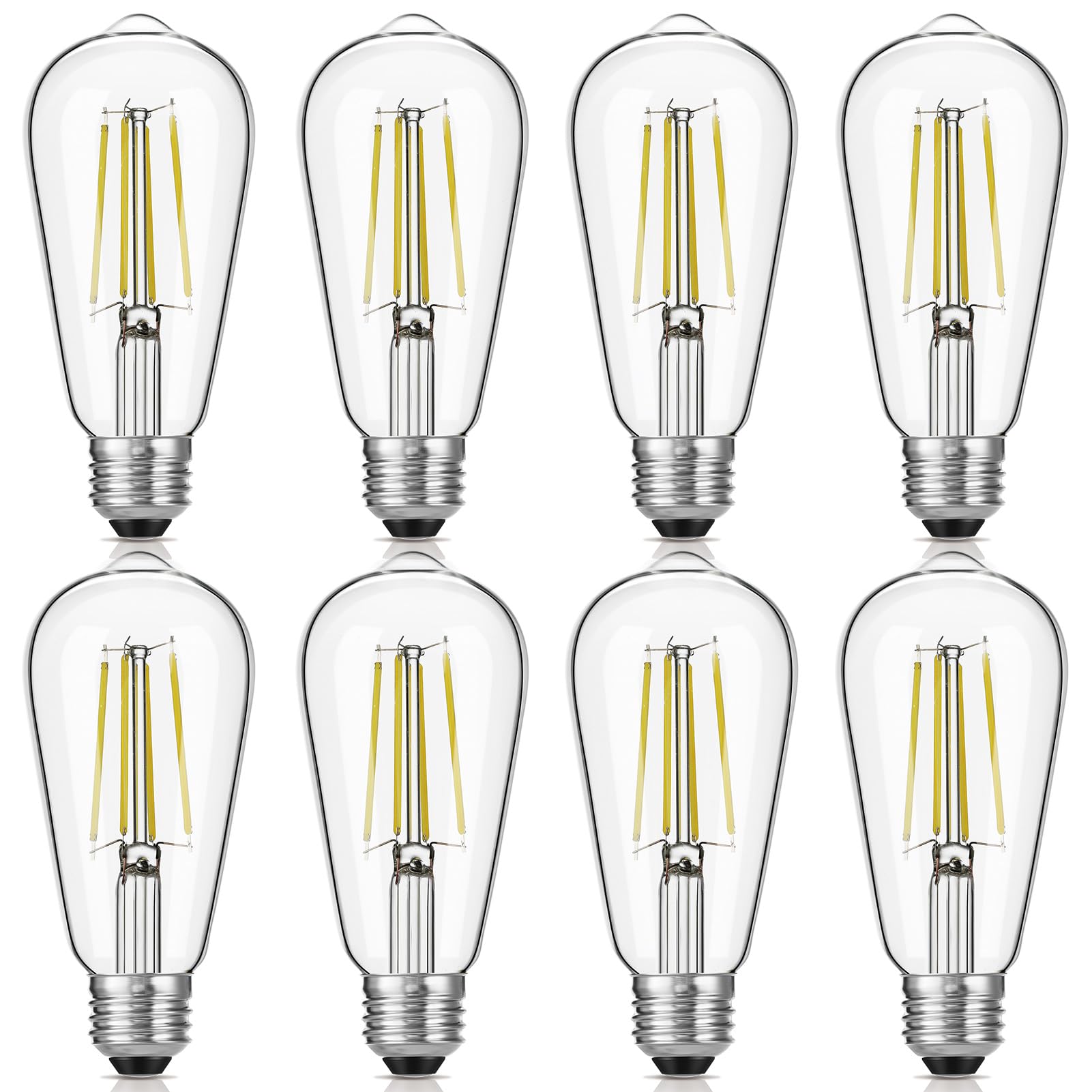 Gozelux LED Edison Bulbs 6W, Equivalent 60W, High Brightness Daylight ...
