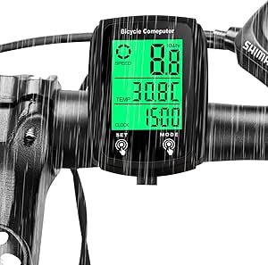 Bike Computer Universal Cycling Computer 19 Functions IP54 Waterproof ...