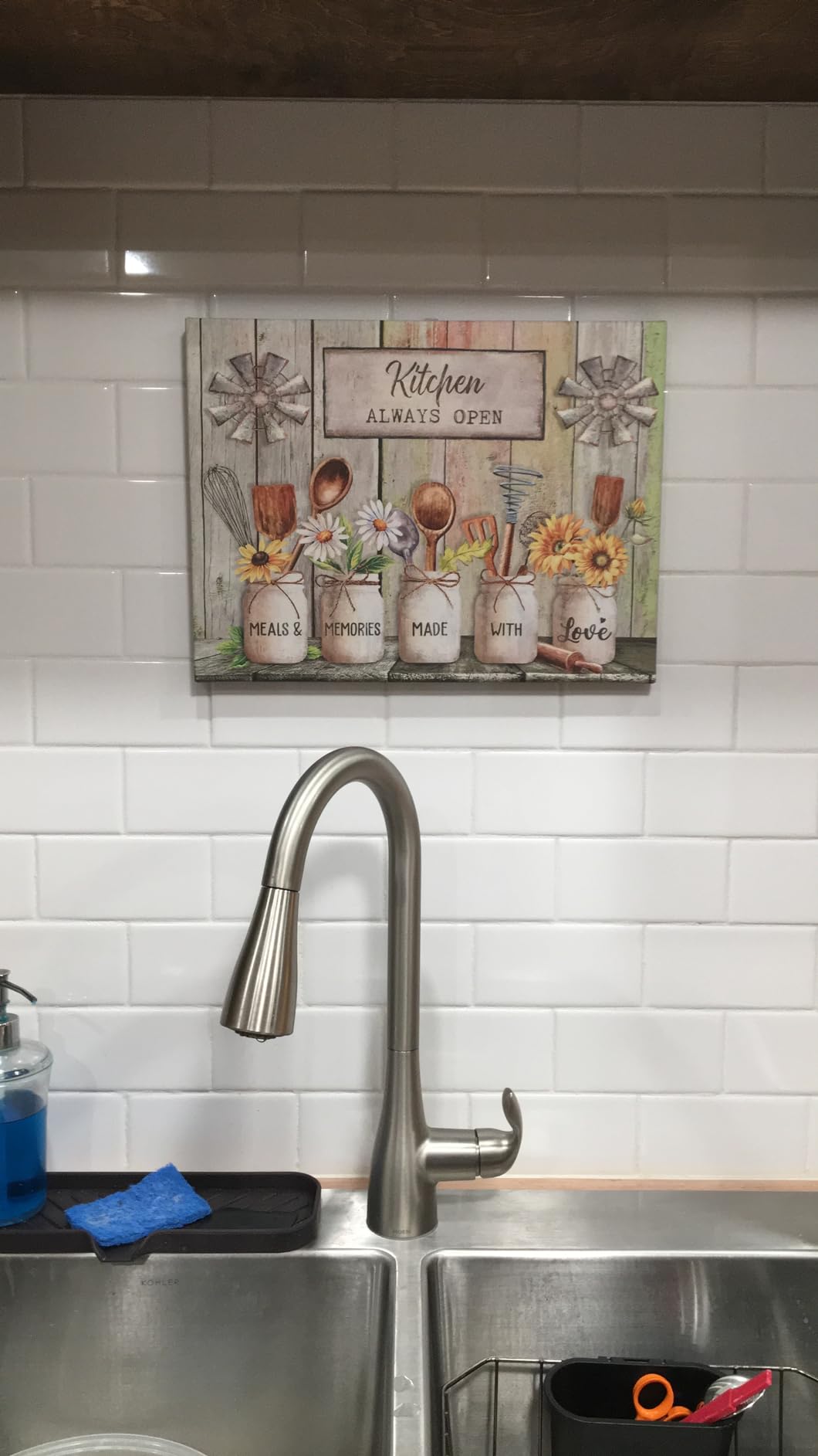 Amazon.com: Farmhouse Kitchen Wall Art Country Tableware Pictures Wall ...