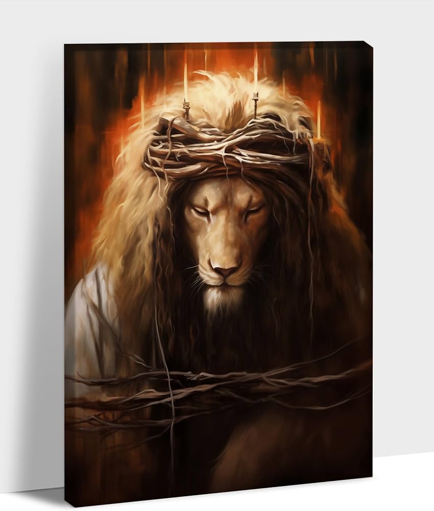 Biblical Lion Wallpaper Nawypu Lion Of Judah Wall Art Christian Cross