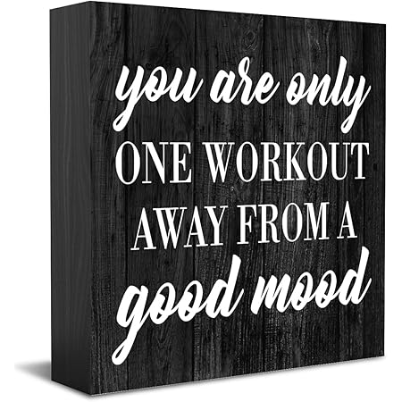 Amazon.com: NIKKY HOME Gym Exercise Art Workout Room Decor Fitness Sign ...