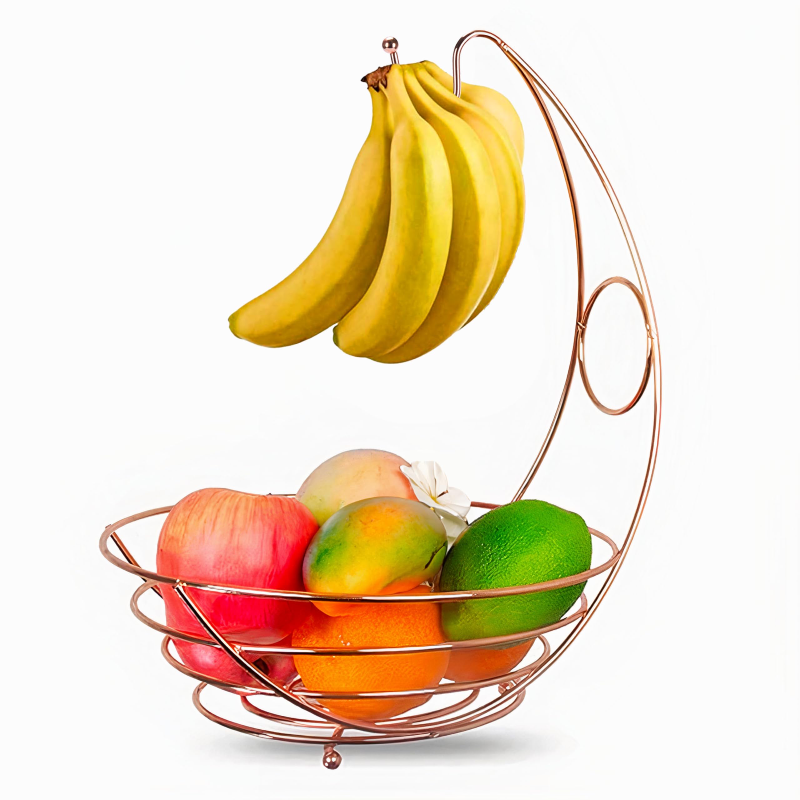 Amazon.com: REGAL TRUNK & CO. Hanging Fruit Basket for Kitchen - Bowl ...