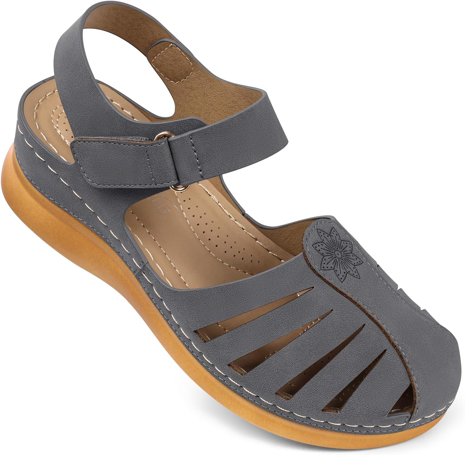 Amazon.com | SHIBEVER Women Comfortable Flat Sandals: Dressy Summer ...