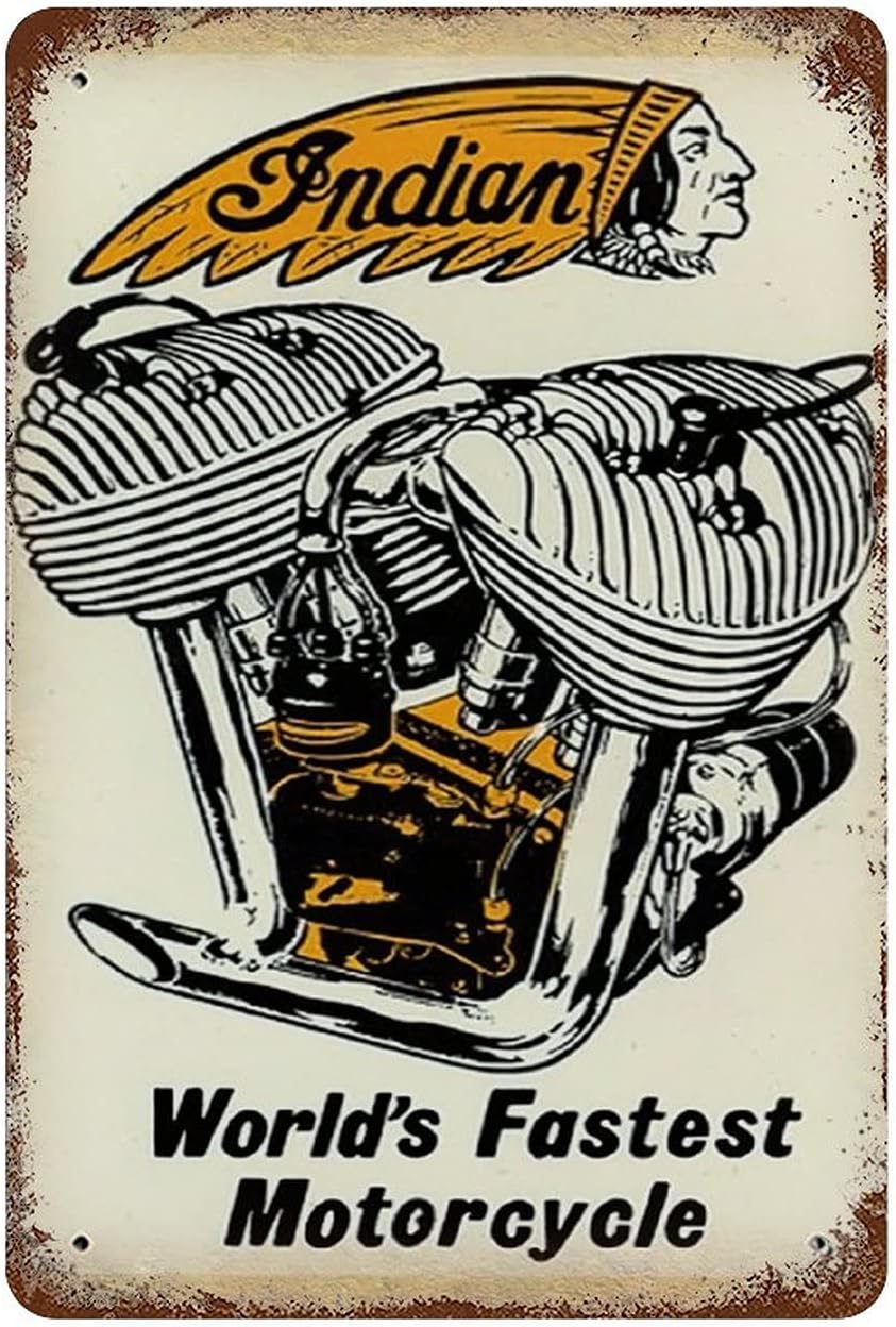 Amazon.com: Larkverk Motorcycle Retro Tin Sign Vintage Garage Metal ...