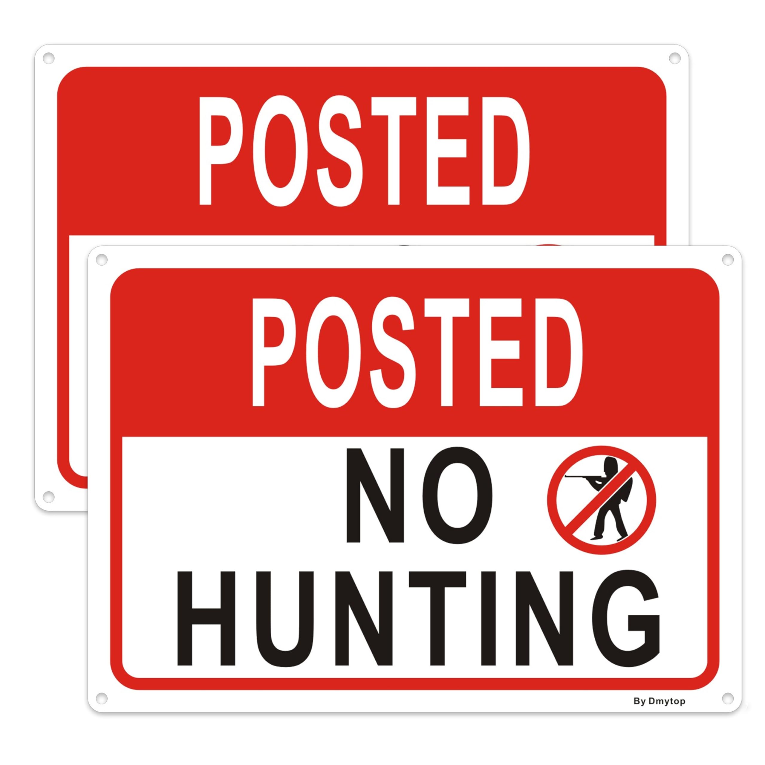 Amazon.com: Large Posted No Hunting Warning Sign Private property, 14 x ...