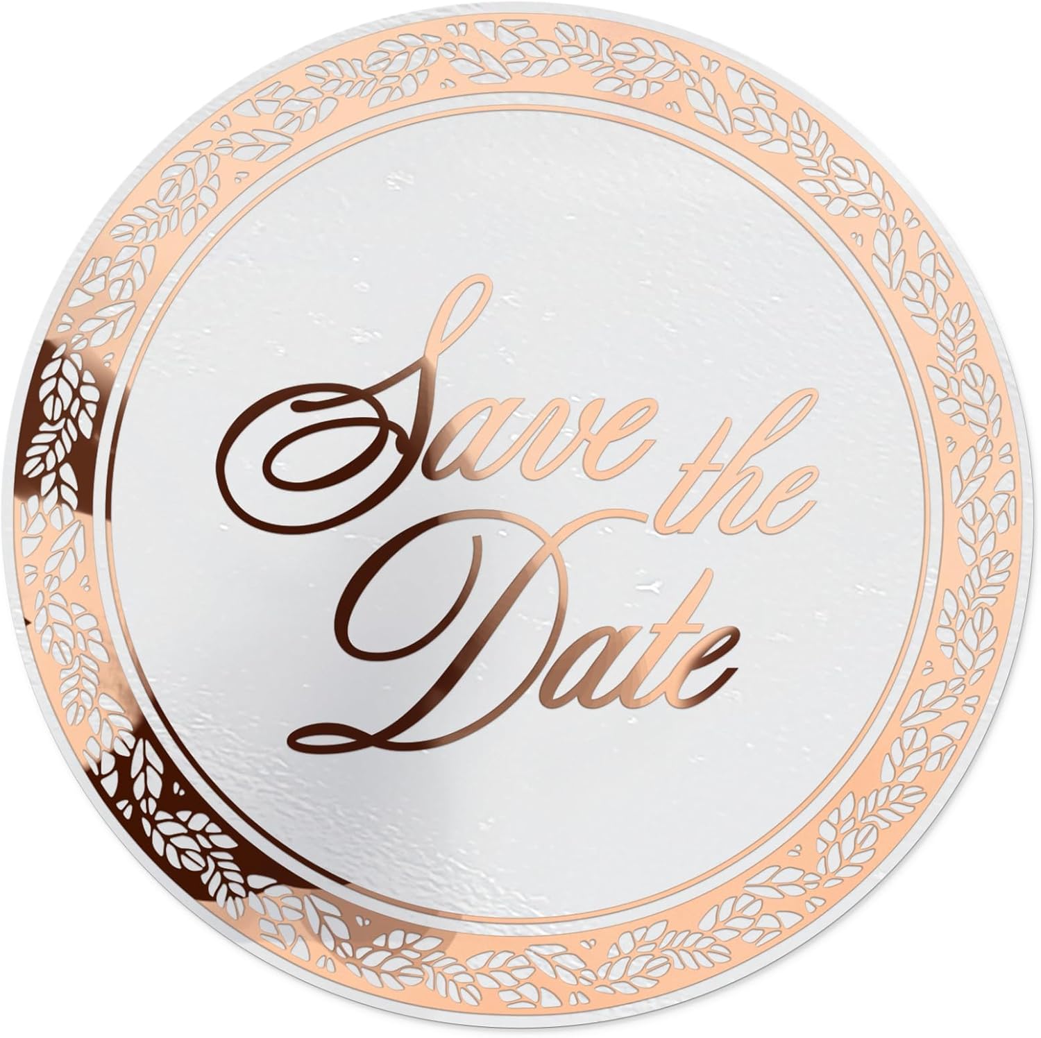 Amazon.com : 105 Clear Rose Gold Save The Date Stickers for Envelopes ...