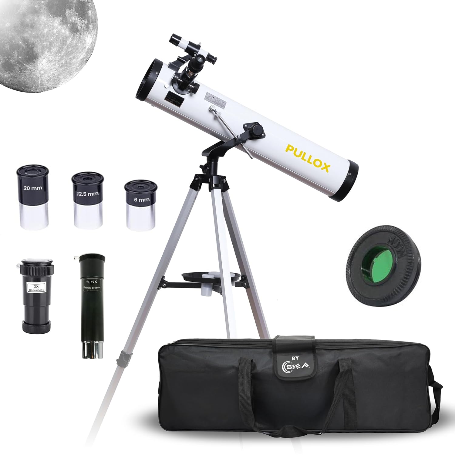 Buy Pullox Space Hunter az 76mm Newtonian Astronomical Reflector Basic ...