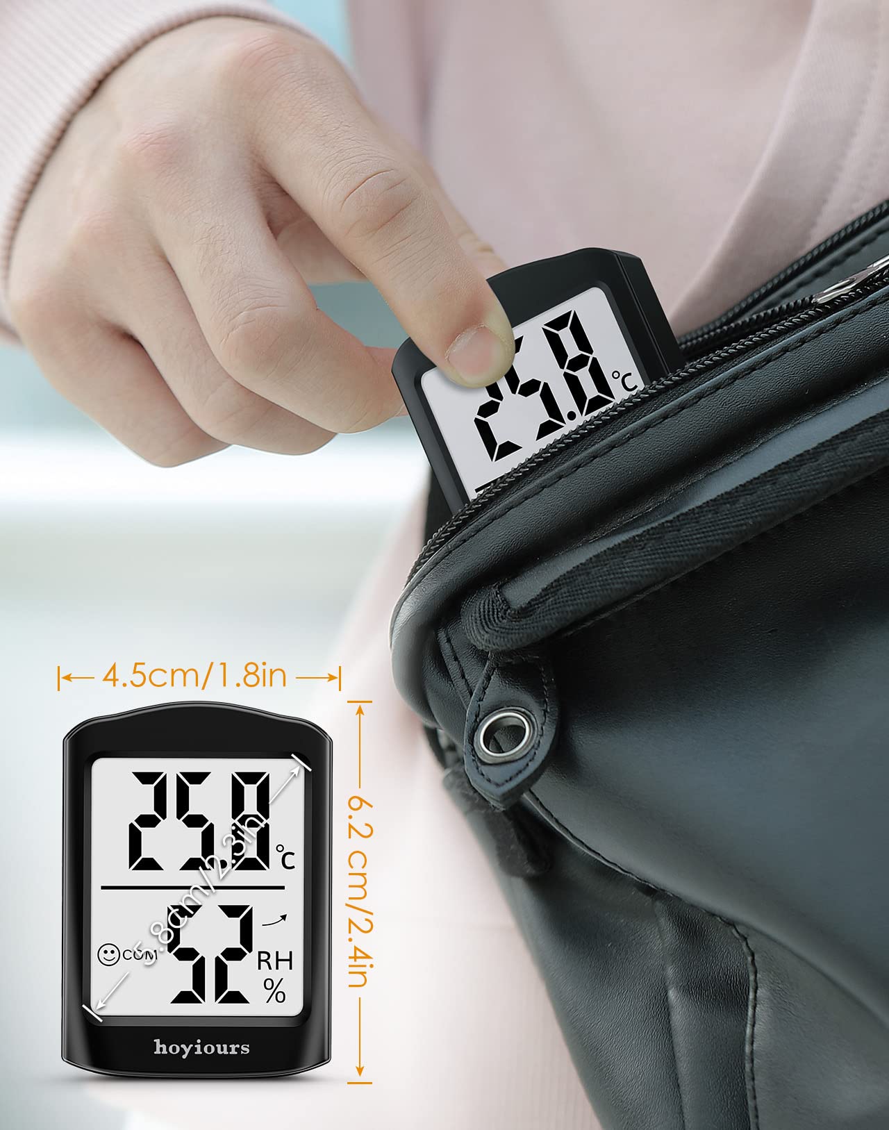 Snapklik.com : Hoyiours Thermometer Indoor Humidity Meter, 3 Pack ...