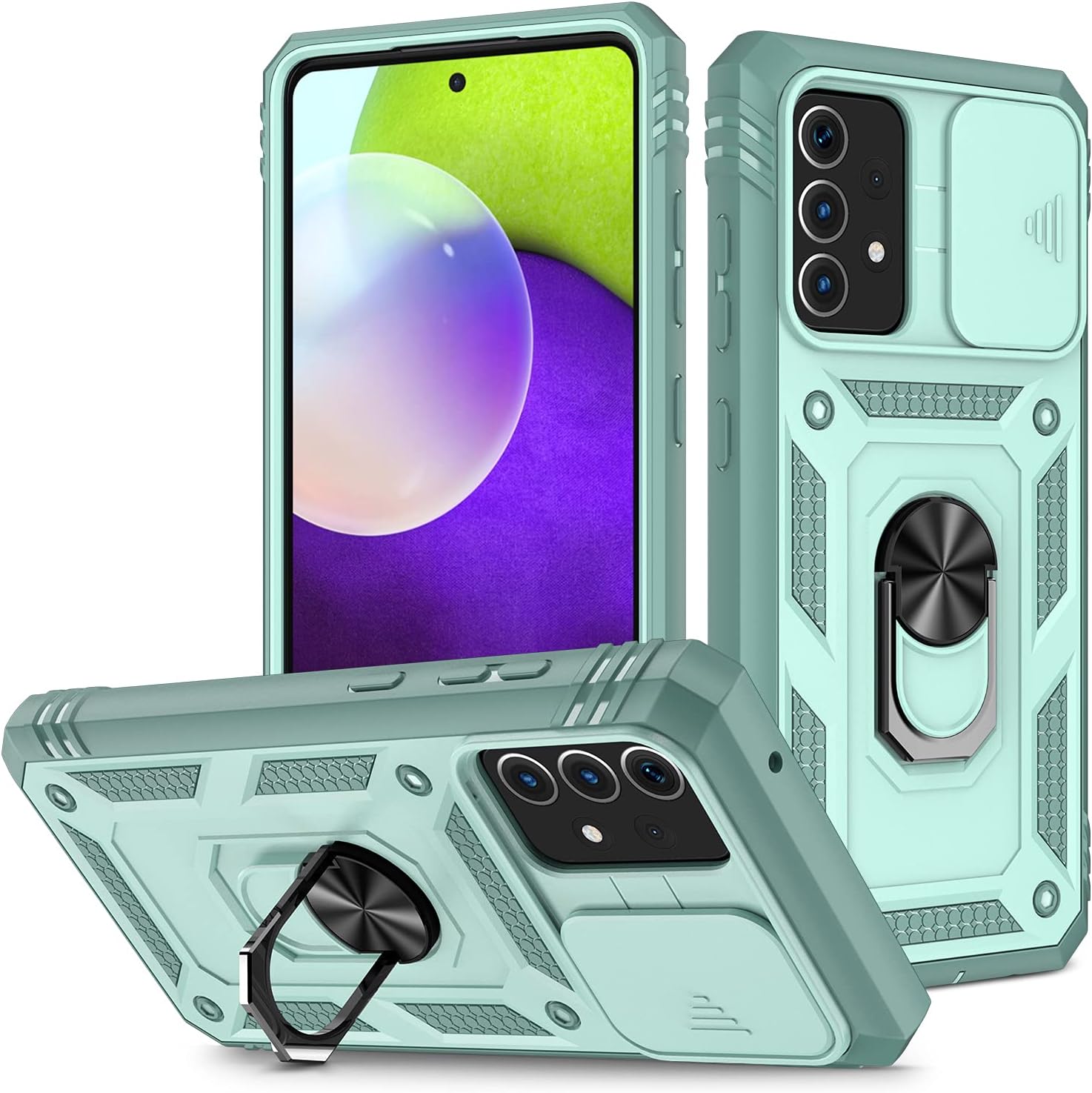 Amazon.com: Fucozan Military Grade for Samsung Galaxy A52 5G Case with Kickstand Ring Holder ...