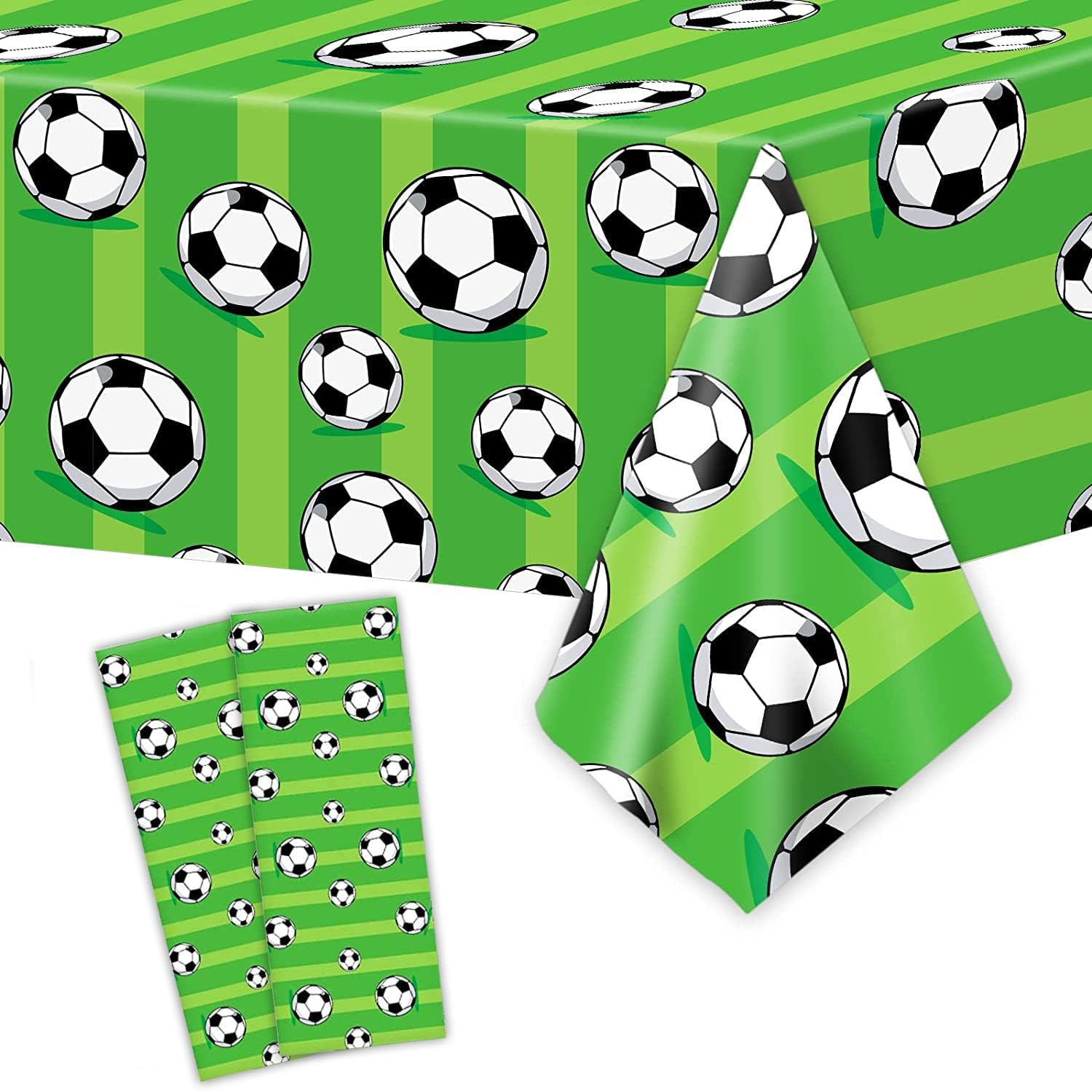 2 PCS Football Table Cloth 130 * 220cm, Football Pattern Tablecloth ...