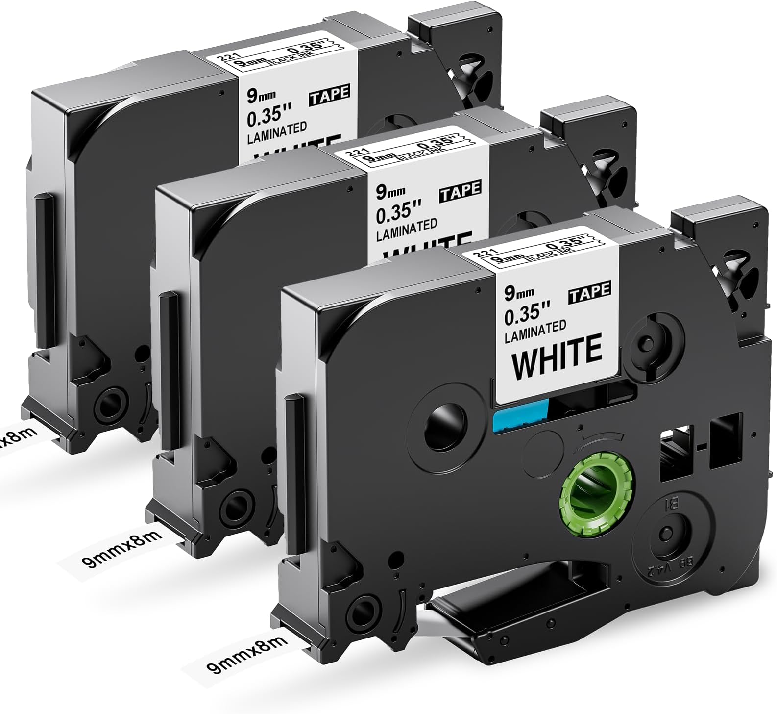 Brother TZE221 Original P-touch Schriftband TZe-221 9 mm, schwarz auf ...