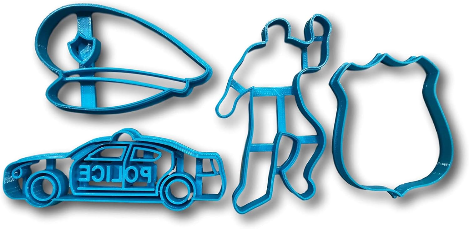 Amazon.com: Police Set Cookie Cutters (Set of 4): Home & Kitchen