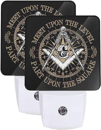 TPOKIM Masonic Faith Hope Charity Freemason Logo Night Light Set of 2 ...