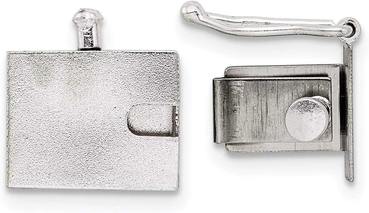 Amazon.com: Sterling Silver Push Button Box Clasp 10.6mm : Arts, Crafts ...