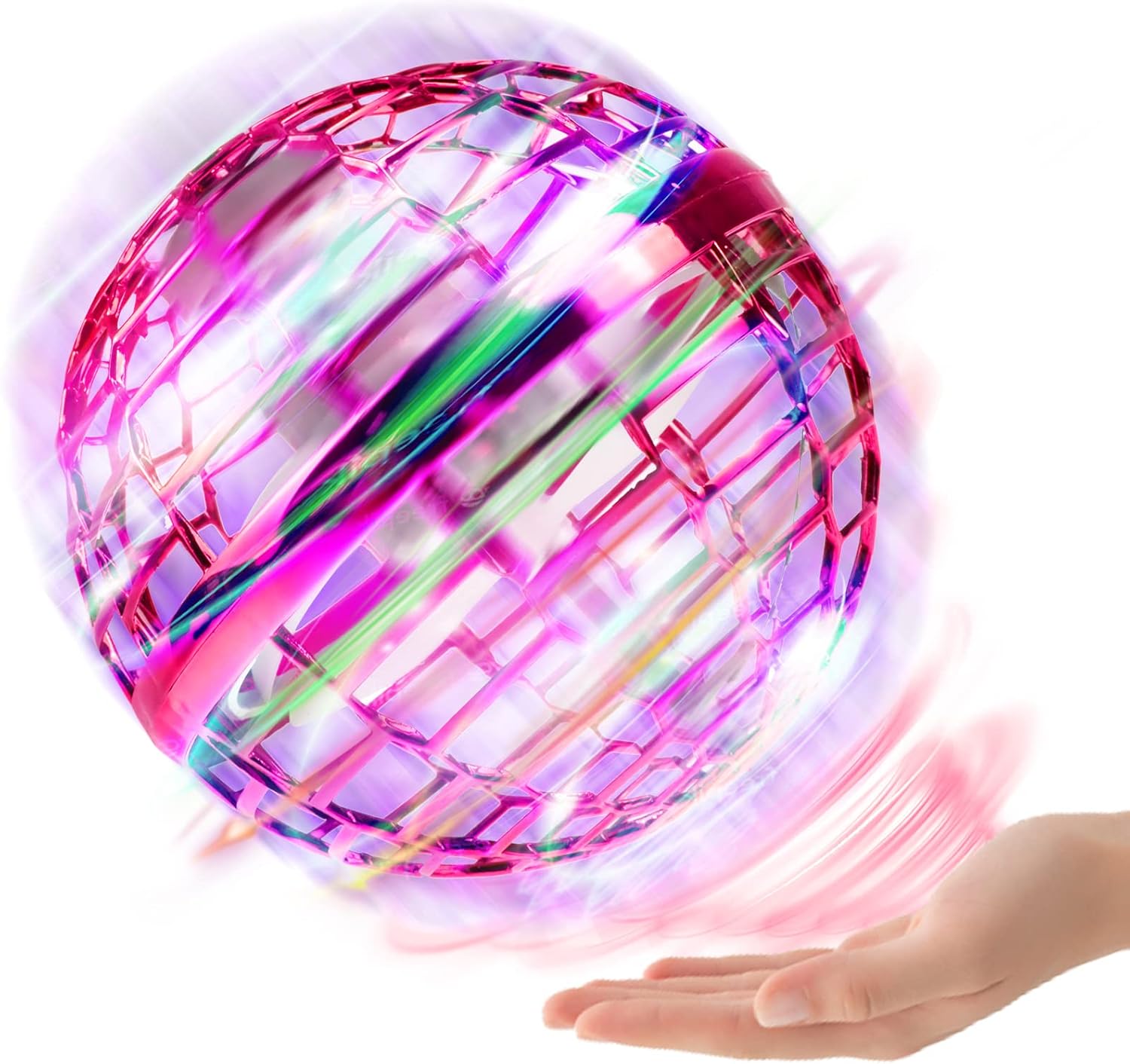 year old Flying Ball Toy with Rotating LED Light for Kids & Adults ...