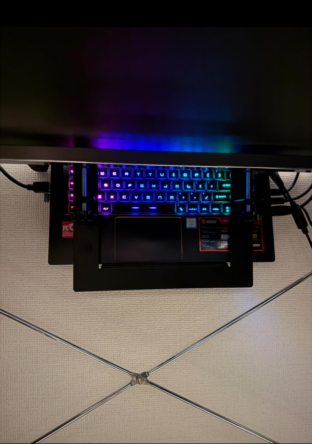 Amazon.co.jp: イーサプライ デスクサイド収納 ホルダー クランプ式 後付け 拡張 耐荷重7kg スチール製 ノートPC タブレット iPad 小物 ヘッドセット ブラック EEX ...