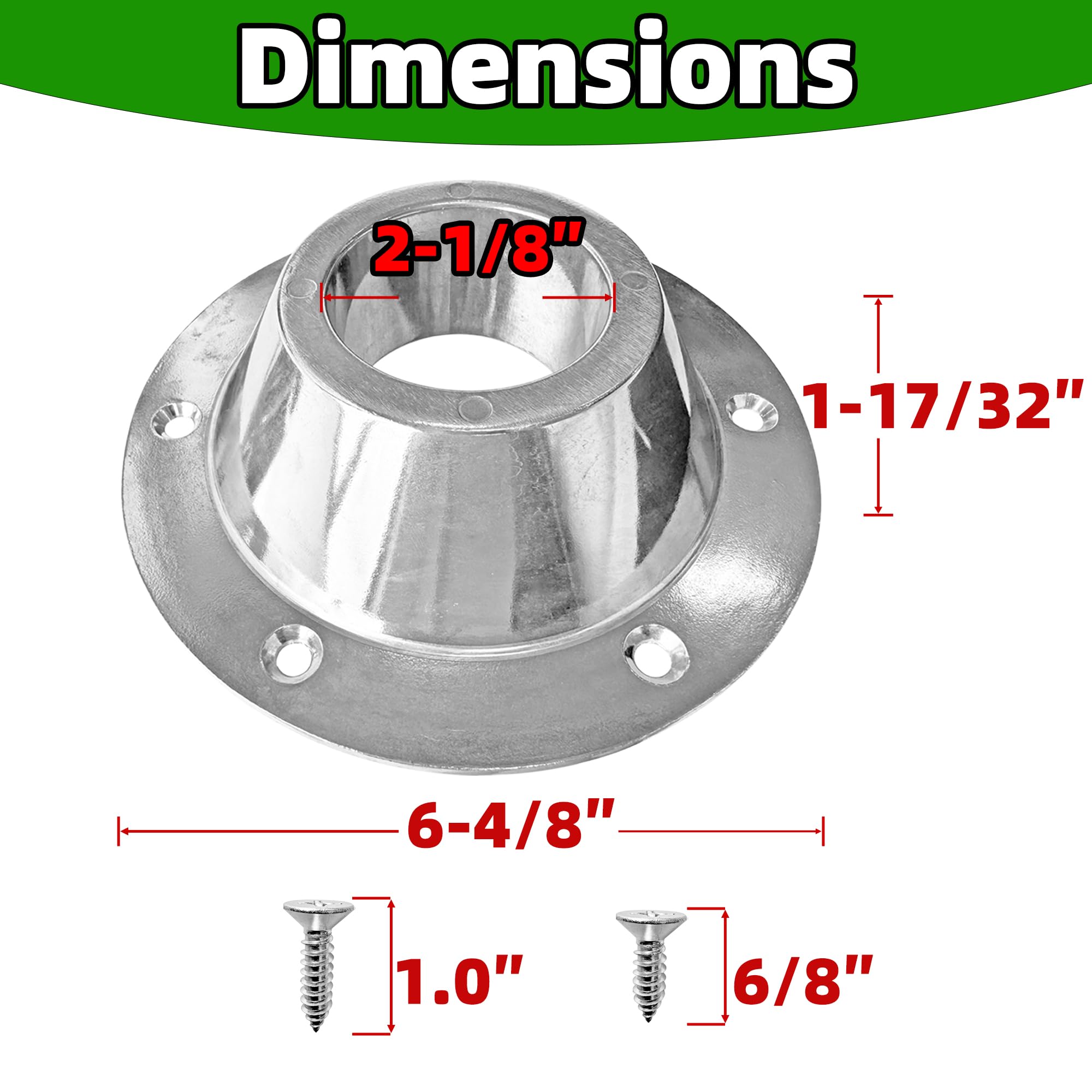 Snapklik.com : 2 Pack RV Table Base Mount - 2 1/8 Inch Aluminum ...
