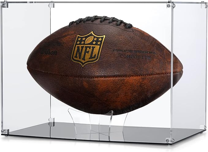 Amazon.com: MaiiTiproll All Clear Acrylic Football Display Case ...
