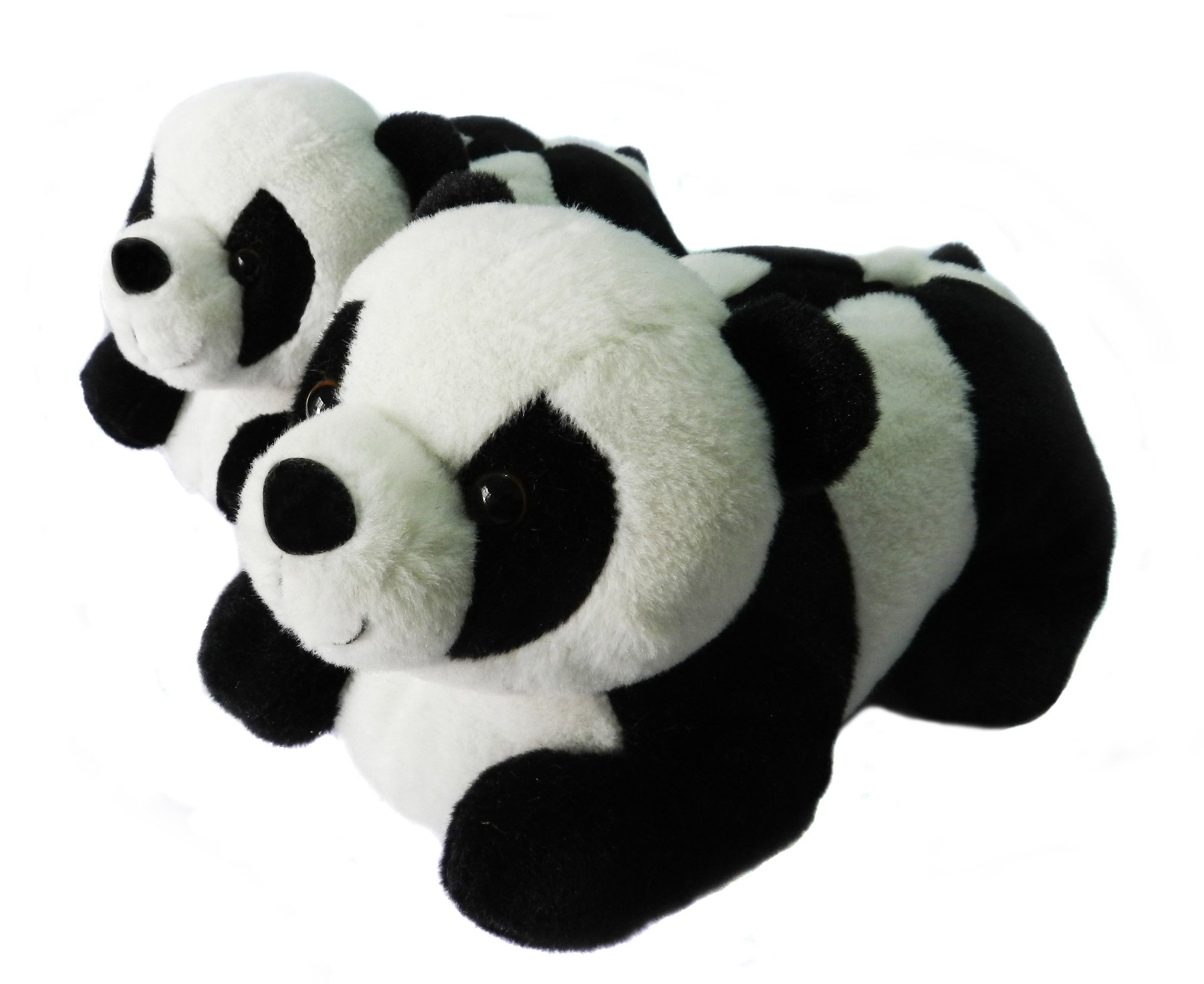 3D Novelty Slippers for Women Men and Kids, Winter Furry Animal Panda ...
