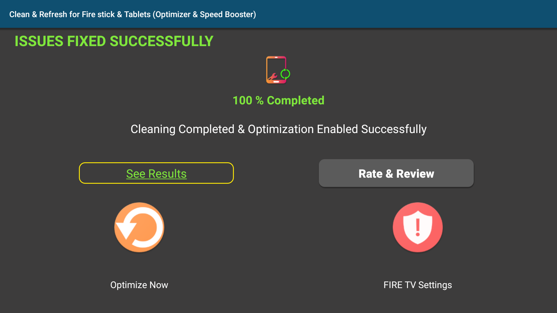 Clean & Refresh for Fire stick & Tablets (Optimizer & Speed Booster ...