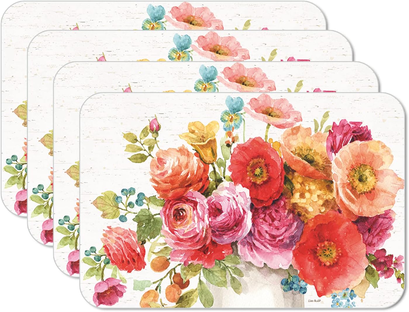 Amazon.com: Thick Waterproof Placemats Wipe Clean Plastic Placemats Set ...