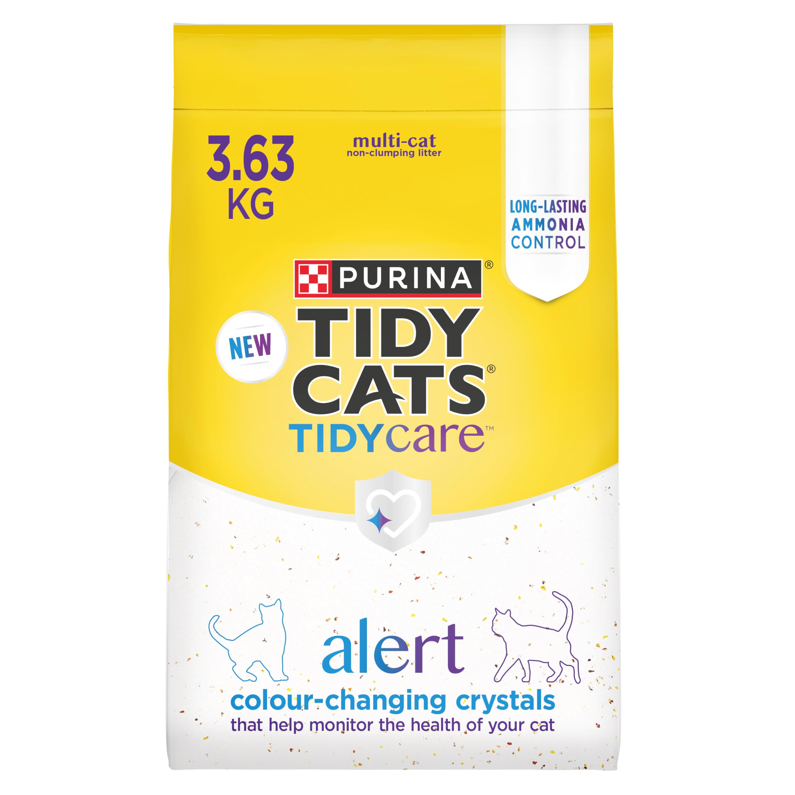 Tidy Cats Tidy Care Alert Cat Litter, Non-Clumping Silica Crystals - 3. ...