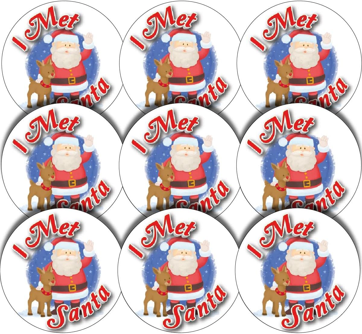 'I've met Santa' stickers, Children, School, Nursery, Christmas ...