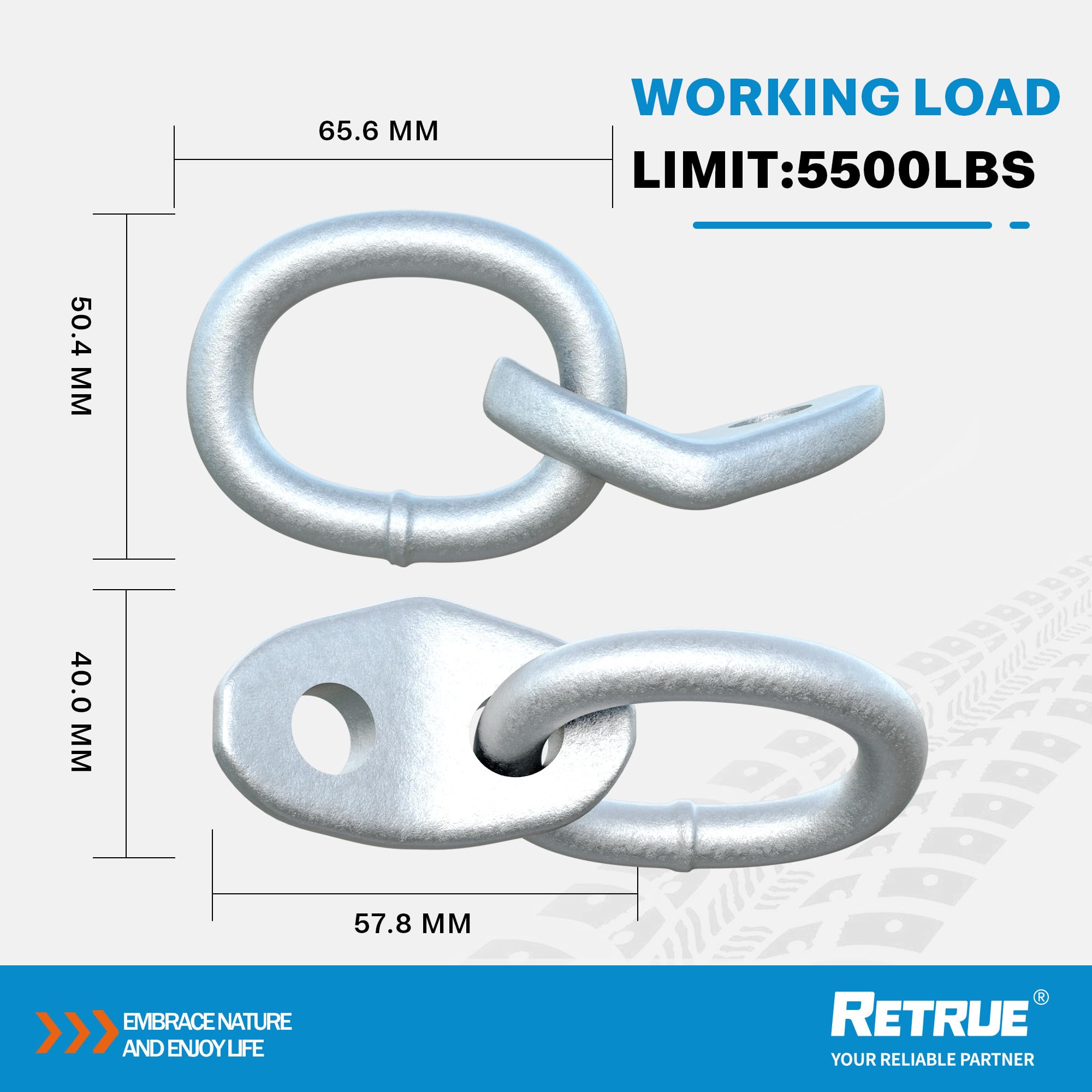 Snapklik.com : RETRUE 7100 Lifting Bracket Set Rust Proof 5,500 Lb ...