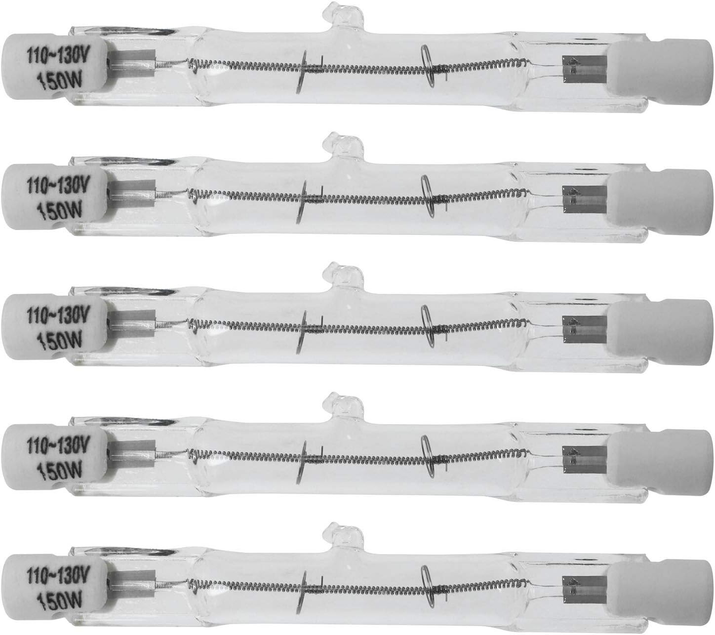 SQXBK R7S Tungsten Halogen Lamp 5PCS 110V -130V 150W 3Inch J78 T3 ...