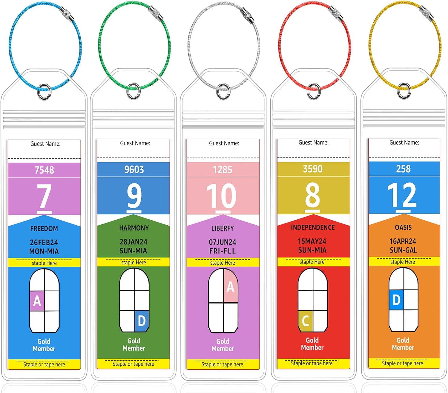 Amazon.com | 5 Pack Cruise Luggage Tag Holder for Royal Caribbean ...