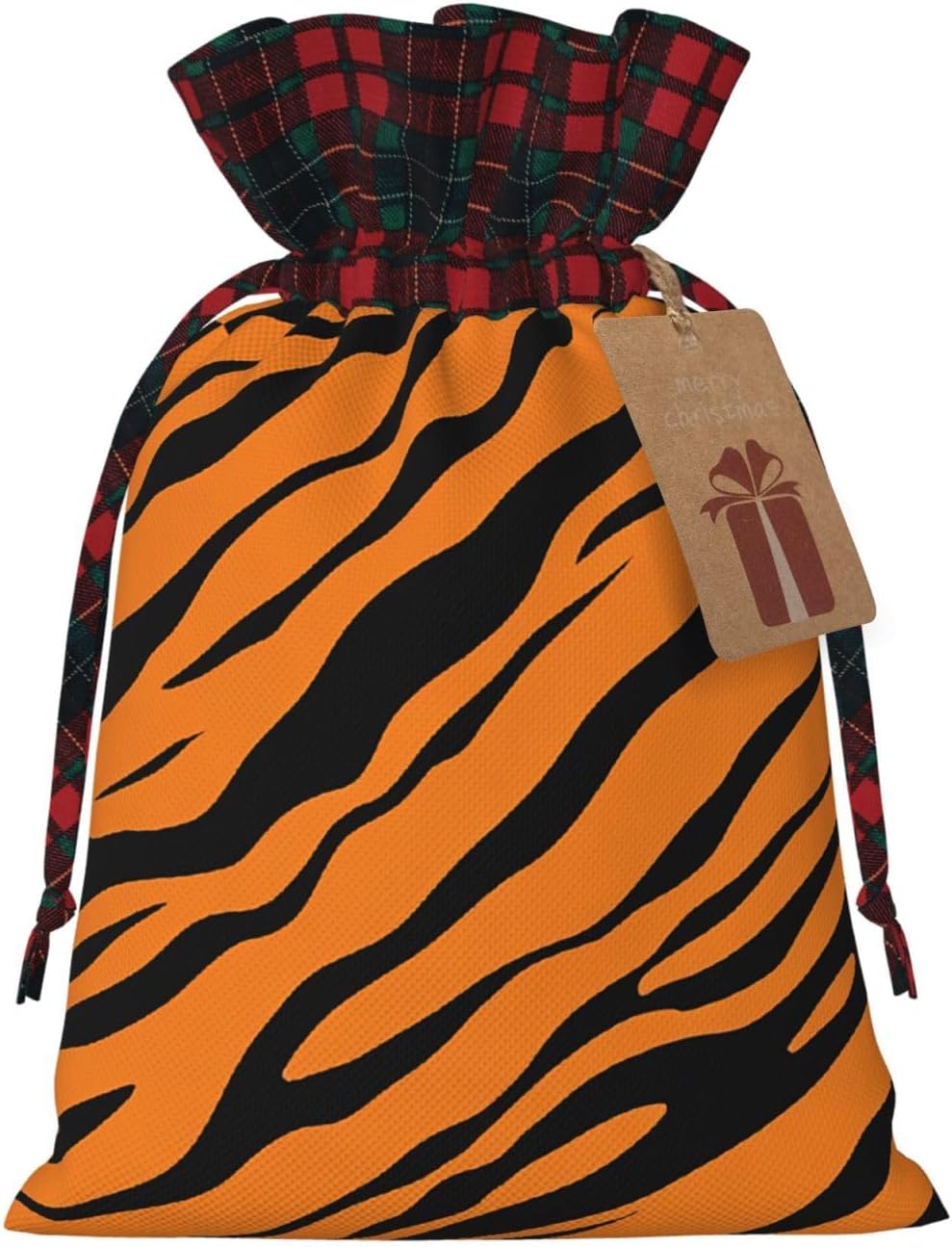 Amazon.com: Plpolkjjk Orange Tiger Leopard Print Print Christmas ...