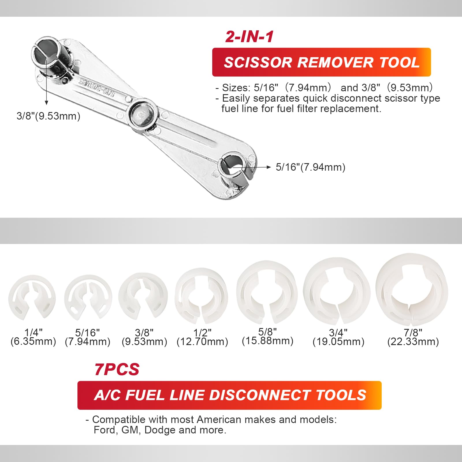 Snapklik.com : DASBET 22PCS Master Quick Disconnect Tool Kit Fuel Line Disconnect Tool Set For A ...